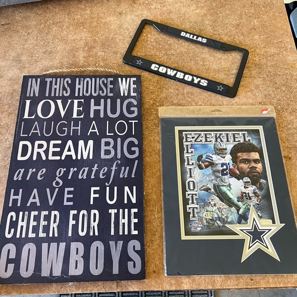 NFL | Accents | Nfl Dallas Cowboys Wall Art And Frame Set Black And ...